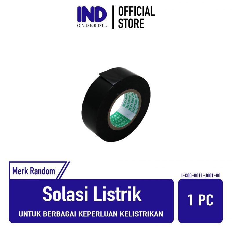 Solasi-Isolasi-Tape Listrik-Electrical Hitam Ukuran 3/4 Inch-1.9 Cm x ...